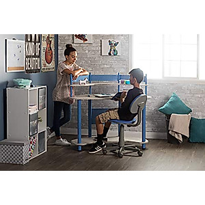 Calico Designs Study Corner Desk, Blue 46"W x 23.5"D x 42.25"H