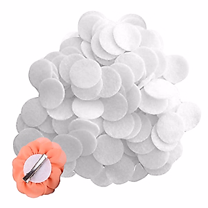 1000PCS Felt Circles 1 Inch White Round Shapes Craft Fabric Felt Pads for DIY Projects & Crafts Sewing Glue Make Hair Accessories Scentsy Wax Samples