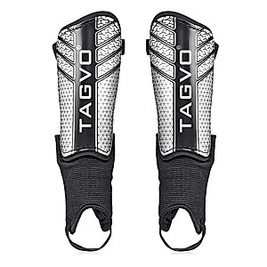 TAGVO Soccer Shin Guards for Kids Youth - Protective Soccer Equipment for Boys Girls - Adults Men Women Soccer Shin Guards - Soccer Shin Pads for Kids 3-16 Years Old Girls Boys, High Impact Resistant