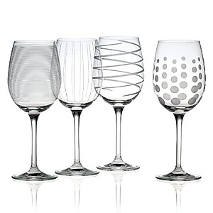 Mikasa Cheers White Wine Glasses, 4 Count (Pack of 1), Clear