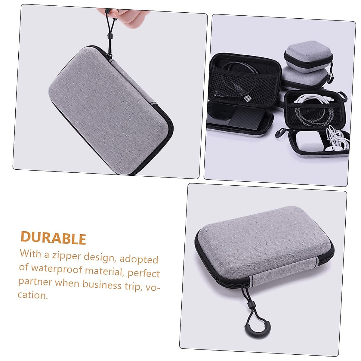 FAVOMOTO 4 Pcs Multifunctional Storage Bag Wireless Mic Bag Portable Wireless Mic Case Usb Guitar Cable Wireless Headset Microphone Headphone Pouch Lapel Storage Box Travel Eva Outdoor