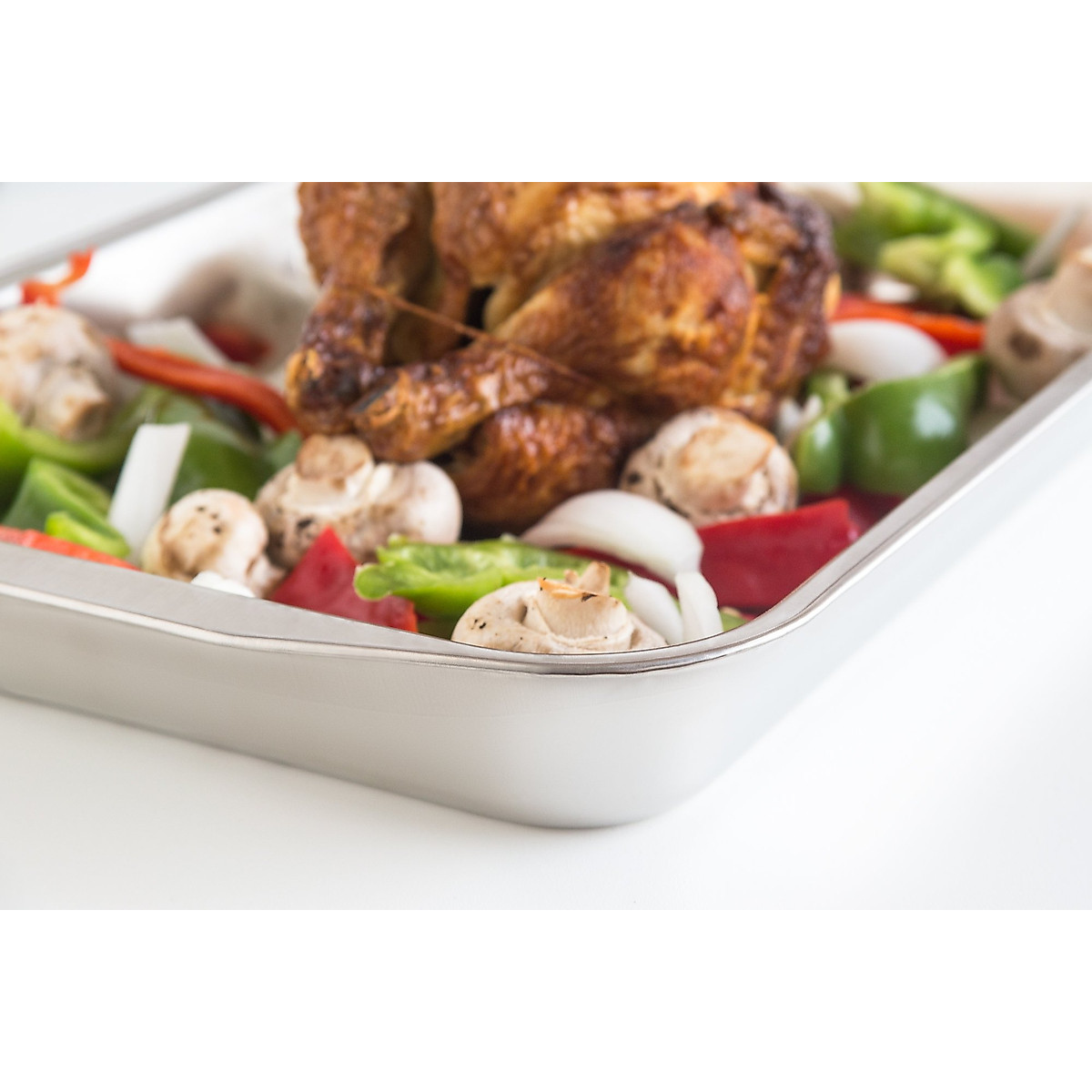 Fox Run Roasting Stainless Steel Baking Pans, 14.5 inches