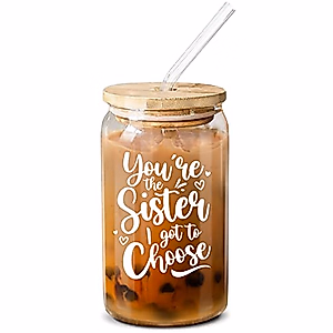 Birthday Gifts For Women - Best Friend Giftss for Women – Female Friendship Gifts, Sisters Gifts From Sister - Funny Bday Presents Unique Gifts For Her, BFF, Bestie, Soul Sister - 16 Oz Coffee Glass