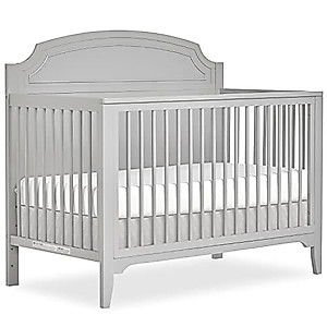 Dream On Me JPMA & Greenguard Gold Certified Milton 5-in-1 Convertible Crib Made with Sustainable New Zealand Pinewood in Pebble Grey, Non-Toxic Finish