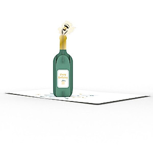 Lovepop Happy Birthday Cheers: Paperpop® Card – Handcrafted 3D Pop-Up Greeting Card – Birthday Card, 4.5 x 5.9”
