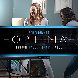 Franklin Sports Mid-Sized Table Tennis Table - Optimum Mid-Size Table - Perfect for Kids or Smaller Rooms - Easy Assembly - Pro Quality - 53" x 29.5", Blue/White