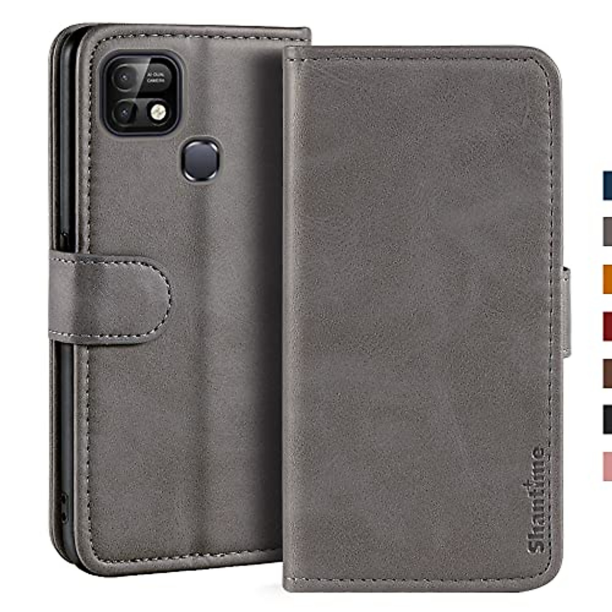 for Infinix Smart 5 Pro Case, Leather Wallet Case with Cash & Card Slots Soft TPU Back Cover Magnet Flip Case for Infinix Smart 5 Pro (6.52”)