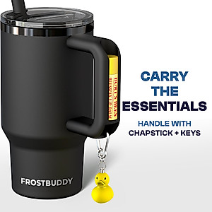 Frost Buddy Thicc Buddy - 16 oz Stainless Steel Vacuum Insulated Tumbler with Lid and Straw for Water - Travel Mug Cupholder Friendly - Gifts for Women Men Him Her (Beige Checkered)