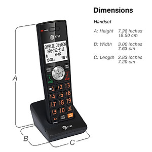 AT&T CL82267 DECT 6.0 2-Handset Cordless Phone for Home with Answering Machine, Call Blocking, Caller ID Announcer, Intercom and Long Range, Black & Wood Grain Finish