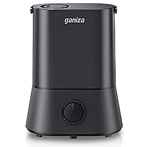 Humidifiers for Bedroom Large Room, 4L Cool Mist Humidifiers for Home, GANIZA 50H Air Vaporizer Humidifier, Ultrasonic Quiet Humidifiers for Kids, Baby, Plants, Filterless Humidifier Easy to Clean