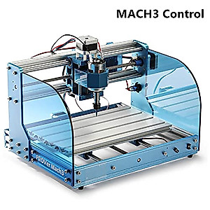 Genmitsu CNC Router Machine 3018-PROVer Mach3 with Mach3 Control, Limit Switches & Emergency-Stop, Plastic Acrylic PCB PVC Wood Carving Milling Engraving Machine,XYZ Working Area 300 x 180 x 45mm