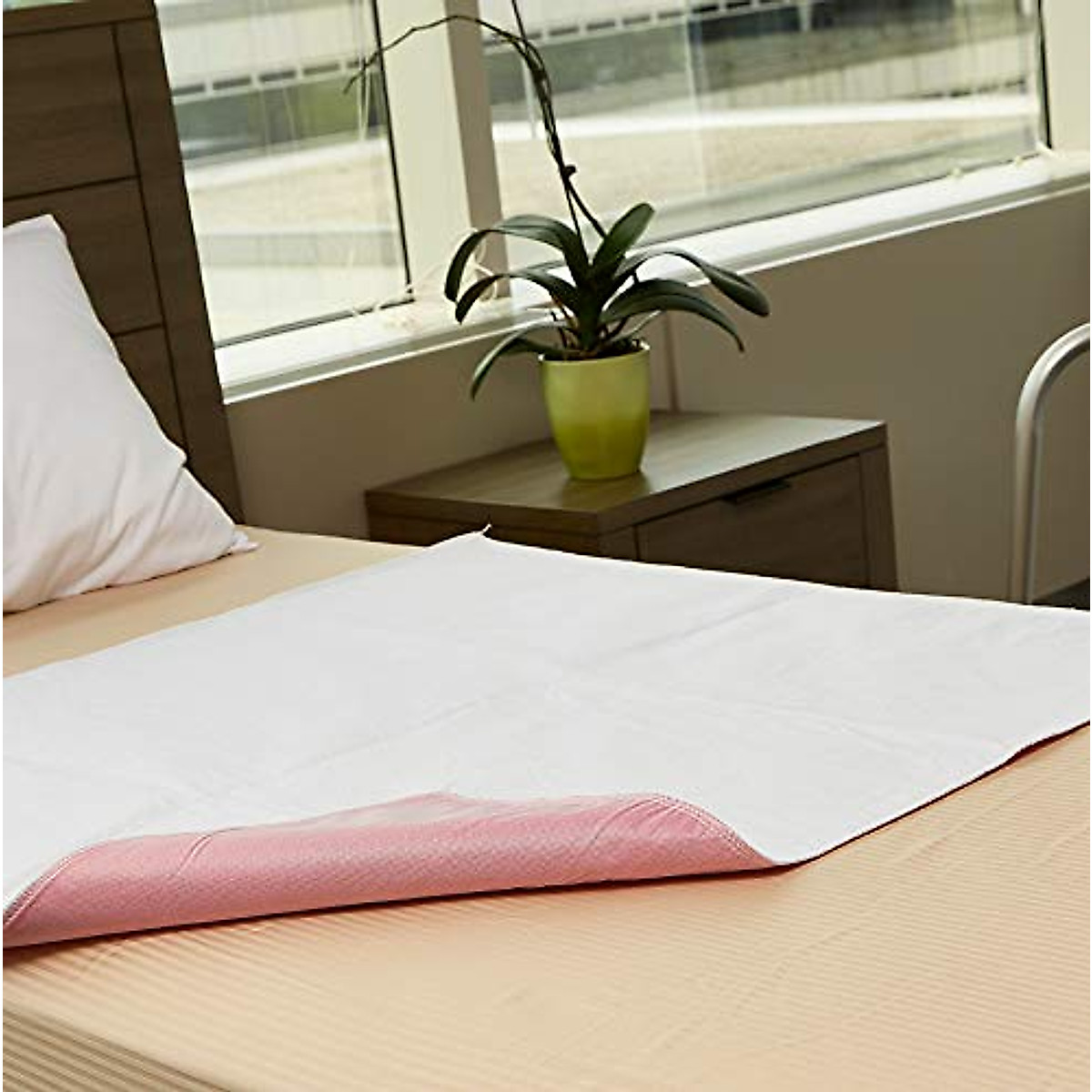 Medline - MDTR1227073A Softnit 300 Washable Underpads, Pack of 4 Large Bed Pads, 34" x 36", For use as incontinence bed pads, reusable pet pads, great for dogs, cats, and bunny