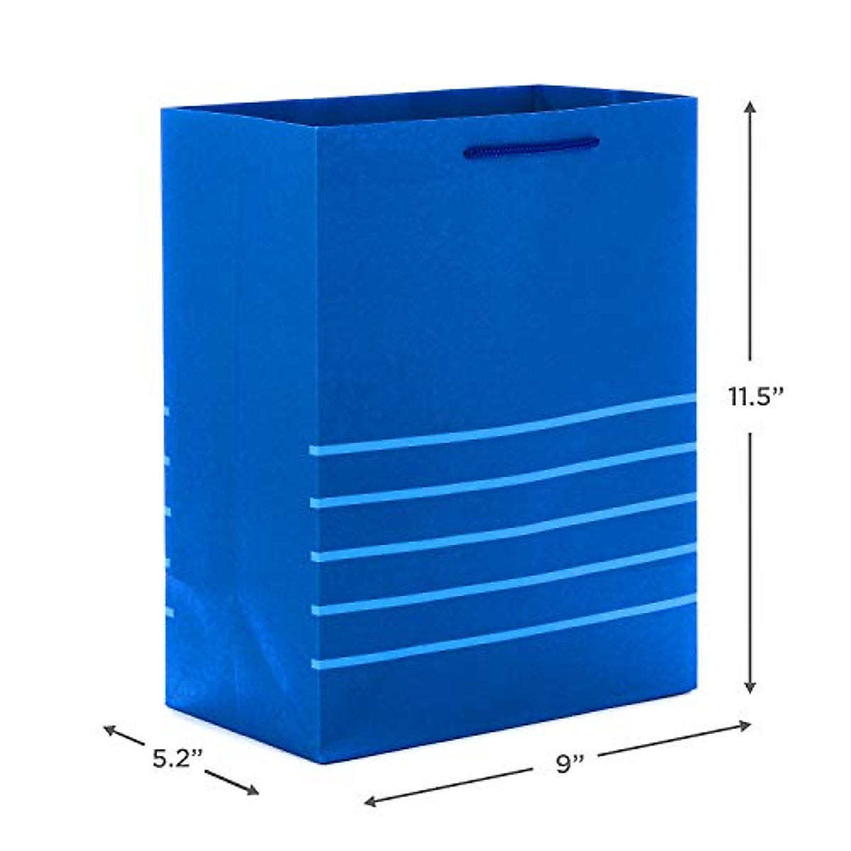 Hallmark 11" Large Blue Gift Bags (Pack of 3) for Hanukkah, Christmas, Birthdays, Graduations, Father's Day, Baby Showers, Bridal Showers, Weddings, Care Packages