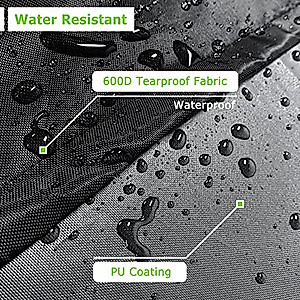 Patio Furniture Covers, 600D Heavy Duty Outdoor Furniture Cover Waterproof, Rectangle Outdoor Table and Chairs Cover, Outdoor Sectional Cover for Winter, 110" L x 84" W x 28" H