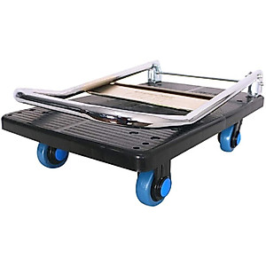 Folding Cart with Wheels, Moving Platform Hand Trucks Garden Carts, Portable Garden Trolley Cart, Foldable Heavy Duty Trolley (Color : 90X60CM)