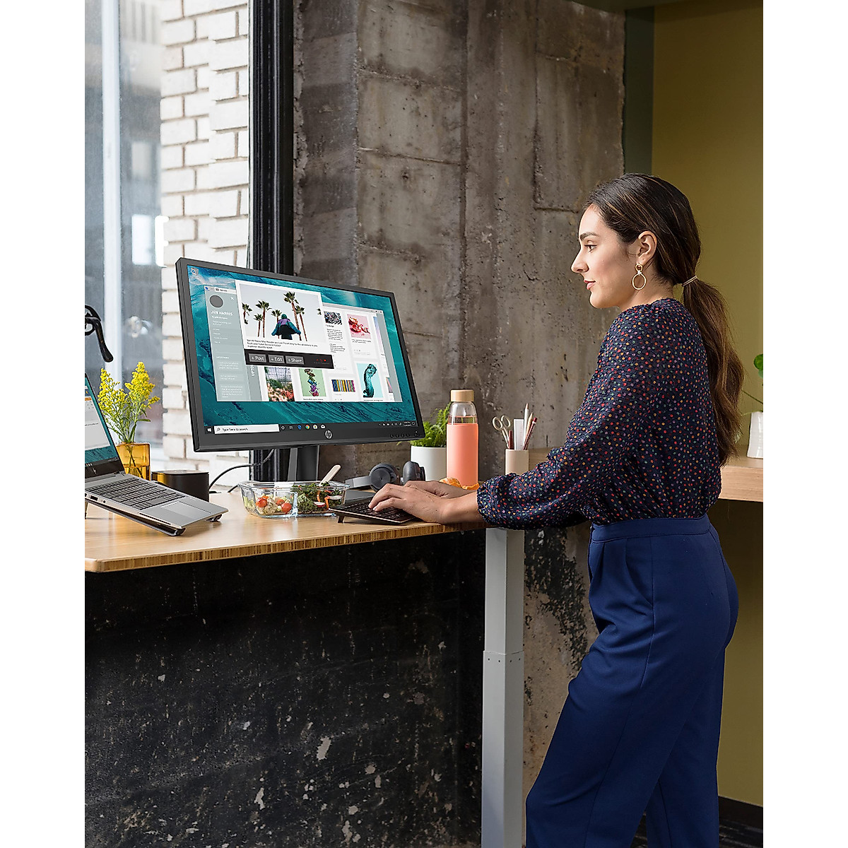 HP V222vb FHD Monitor, 1080p VA Display, 75Hz Refresh Rate, 21.5-inch Computer Screen, TÜV Certified Low Blue Light Mode, Ergonomic Tilt, 3000:1 Contrast Ratio, HDMI & VGA Ports, VESA Mounting (2021)