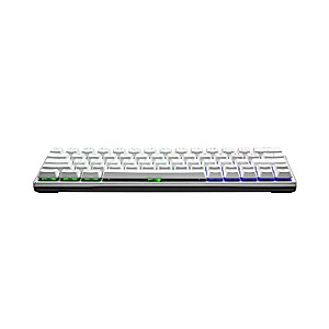 Cooler Master SK620 60% Silver/White Mechanical Low Profile Gaming Keyboard, Click Blue Switches, Customizable RGB, Ergonomic Design, USB-C Connectivity, Mac/Windows, QWERTY (SK-620-SKTL1-US)