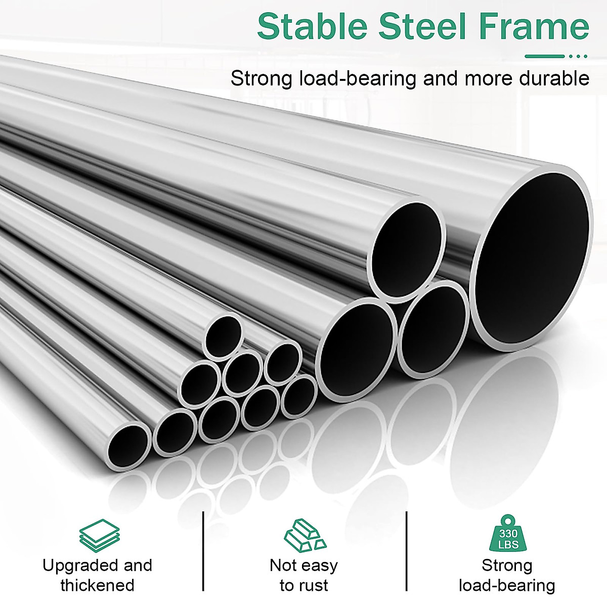 Folding Table, 4 FT Heavy Duty Plastic Foldable Table with Carrying Handle, Adjustable Height Portable Party Tables for Garden Party Picnic Camping BBQ Dining Kitchen Wedding Market Events