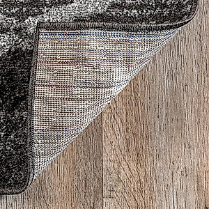 nuLOOM 3x5 Thigpen Contemporary Area Rug, Charcoal, Abstract Lines, Non-Slip Backing, Stain Resistant, For Bedroom, Dining Room, Living Room, Hallway, Office, Kitchen, Entryway