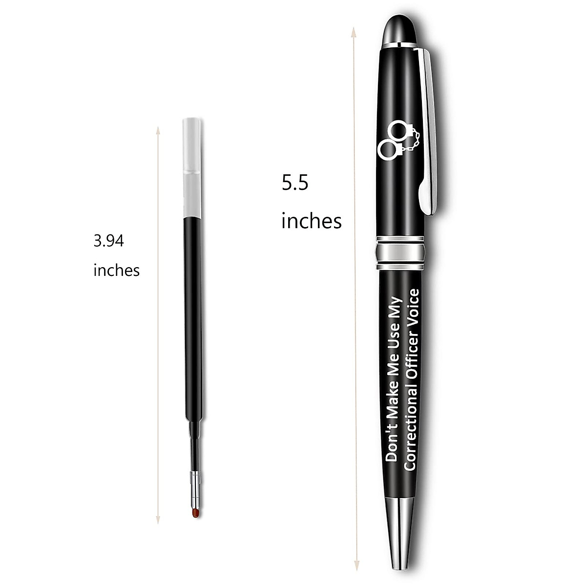 JYTAPP Funny Correctional Officer Gift Don't Make Me Use My Correctional Officer Voice Ballpoint Pen Corrections Work Pen