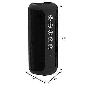 Ortizan Portable Bluetooth Speaker, IPX7 Waterproof Wireless Speaker with 24W Loud Stereo Sound, Outdoor Speakers with Bluetooth 5.0, 30H Playtime, 66ft Bluetooth Range, Dual Pairing for Home, Party