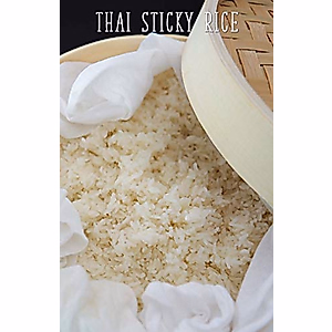 Set of Sticky Rice Steamer Pot and Basket with Cotton Cheesecloth Cook Kitchen Cookware Tool 