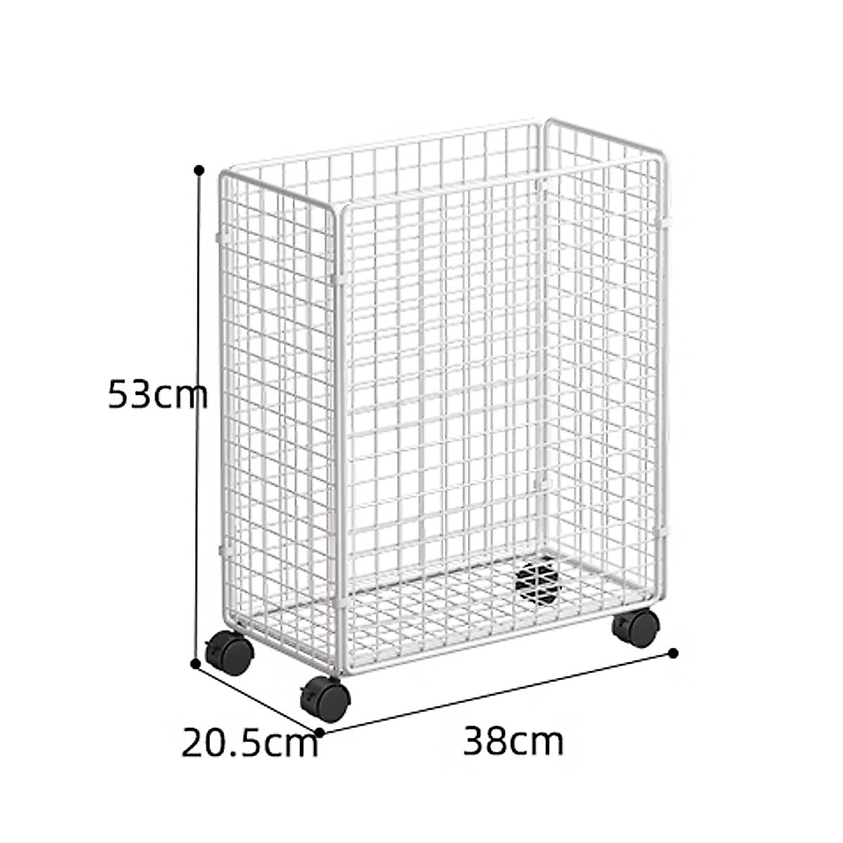 ETBEREAL Metal laundry basket with wheels, Metal Laundry Basket with Wheels, for Living Room, Bathroom, Closet or Bedroom(Gold)