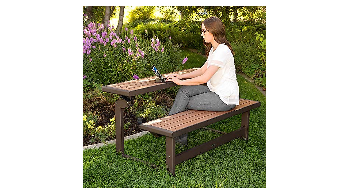 Lifetime 60139 Outdoor Convertible Bench - 55 Inch Mocha Brown