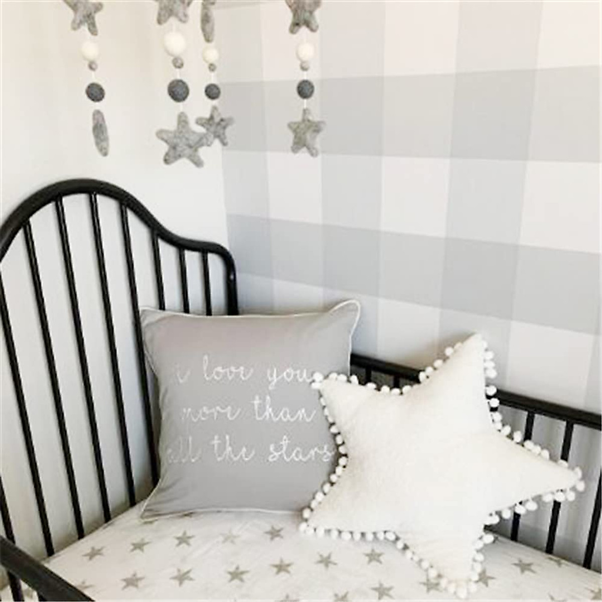JIANEEXSQ Creative Star Pillow Home Decorative White Star Plush Stuffed Pillow Cushion (White)