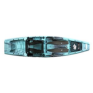Perception Kayaks Outlaw 11.5 | Sit on Top Fishing Kayak | Fold Away Lawn Chair Seat | 4 Rod Holders | Integrated Tackle Trays | 11' 6"" | Dapper"