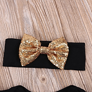 Newborn Baby Girls Clothes Floral “Mommy is My Bestie” Bodysuit Romper +Headband