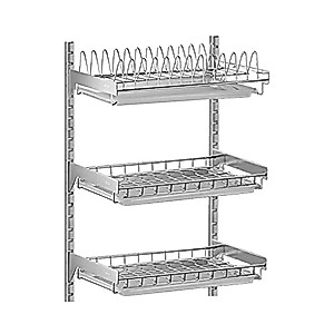 FEHUN Sinks,Kitchen Wall-Mounted Stainless Steel Drain Rack with Drain Pan,Storage Rack