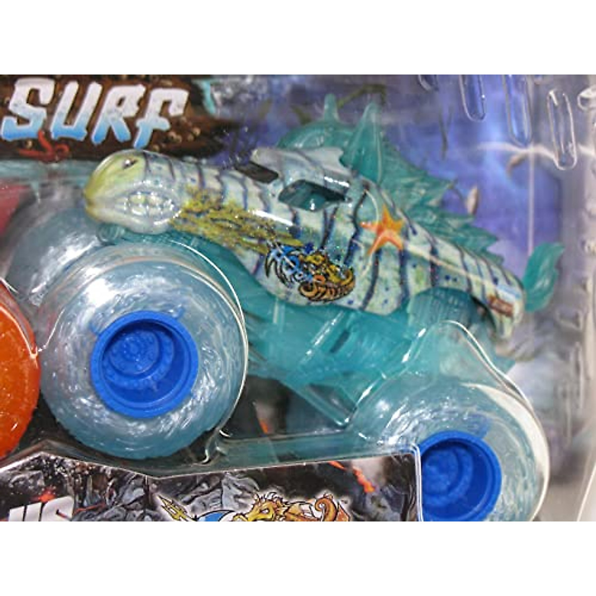 Monster Jam Earth vs Surf [Horse Power and Aqua Stallion] 1:64 Scale Double Pack