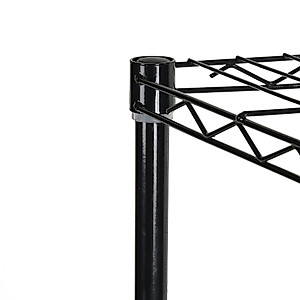 GIA Home Series 4 Tier Wire Shelving Unit Standing Storage Metal Shelves for Kitchen&Bathroom,Set of 1,Black