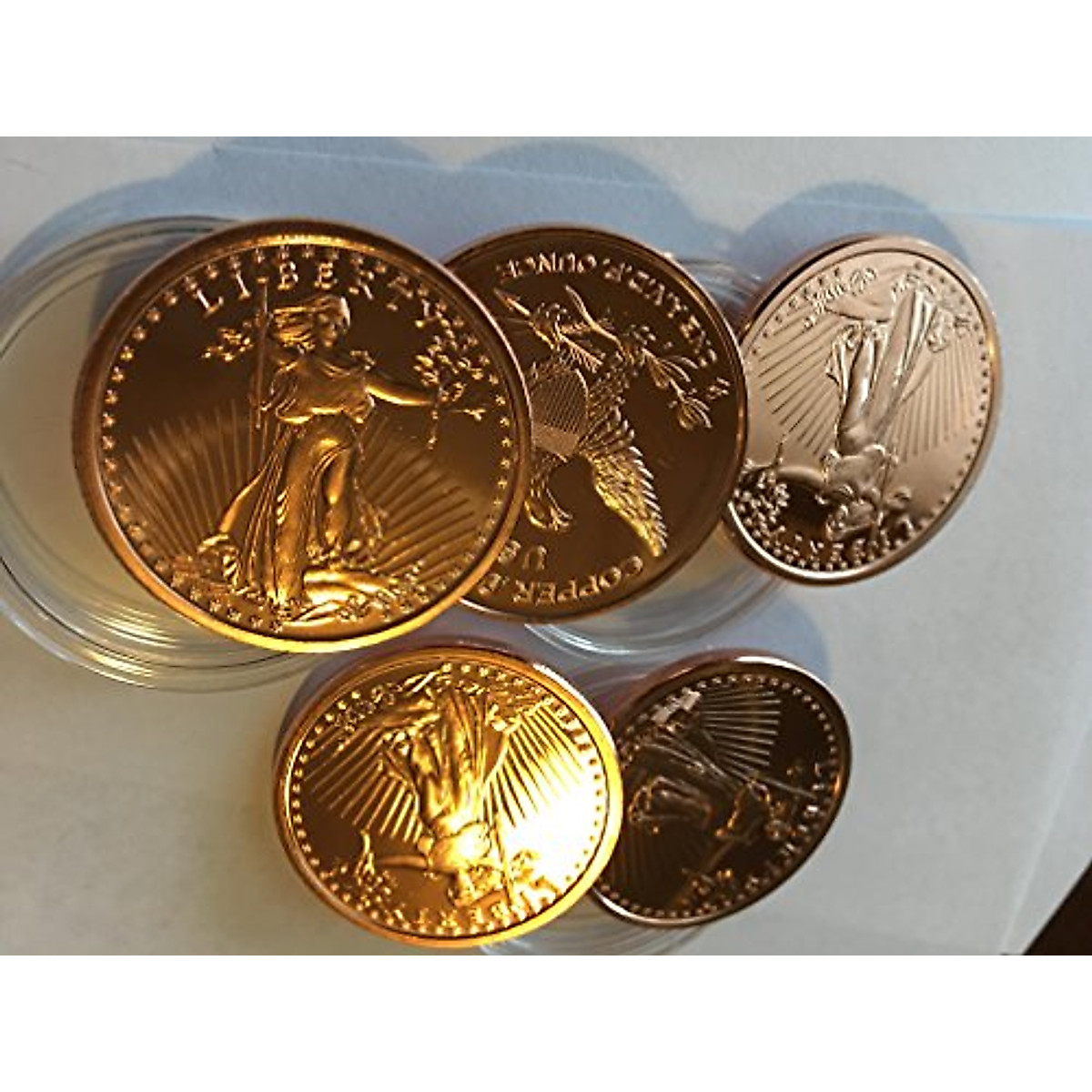 Saint Gaudens Five Pack of 1 Ounce Copper Coins
