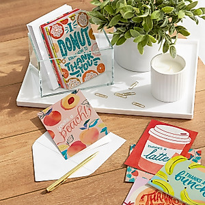 Hallmark Thank You Notes, Food Puns (36 Blank Cards with Envelopes) Donut, Latte, Brunch