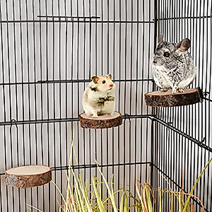 9 PCS Bird Perches Stand Toy, Natural Wood Parrot Perch Stand Bird Cage Branches Platform Accessories for Parakeets Cockatiels Conures Macaws Finches Love Birds