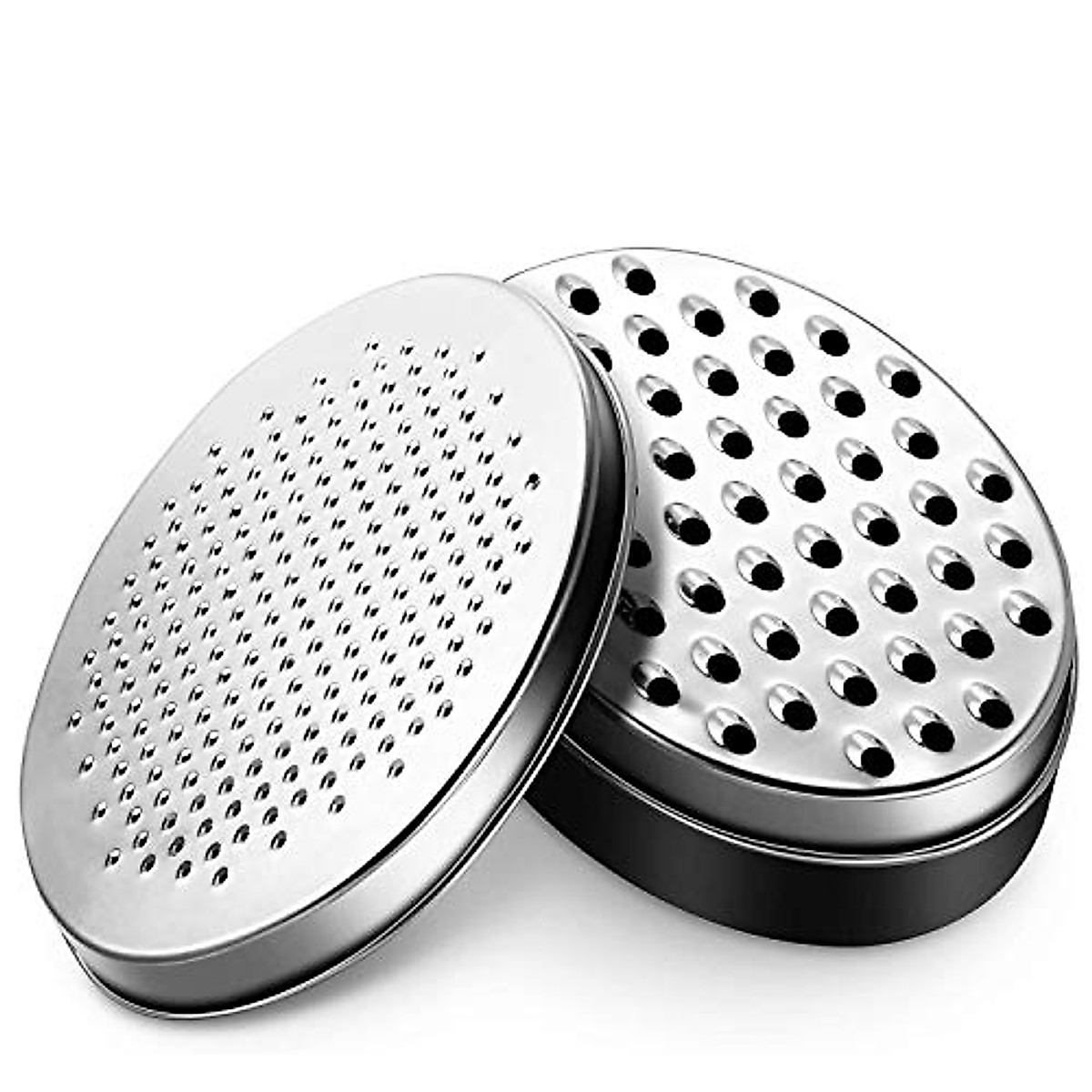 Cheese Grater Citrus Lemon Zester with Food Storage Container & Lid - Perfect For Hard Parmesan Or Soft Cheddar Cheeses, Ginger, Vegetables, Butter, Chocolate & Nutmeg (Black)