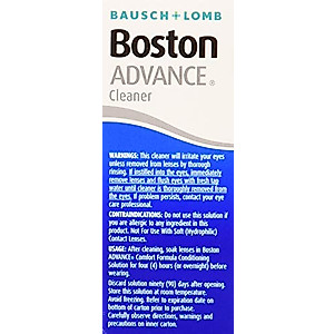 Contact Lens Solution by Boston Advance, for Gas Permeable Contact Lenses, 1 Fl Oz (Pack of 4)