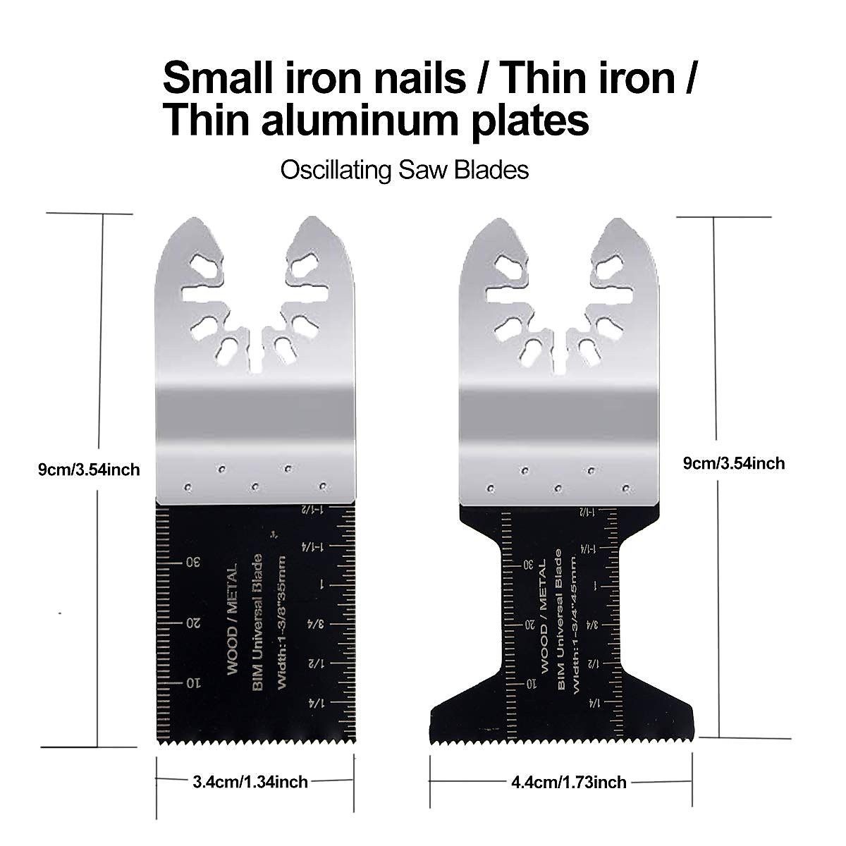20PCS Wood/Metal Oscillating Multitool Quick Release Saw Blades Fit Fein Multimaster Porter Cable Black & Decker Bosch Dremel Craftsman Ridgid Ryobi Makita Milwaukee Dewalt