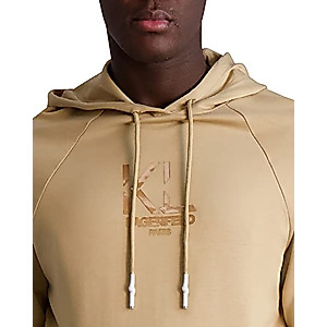 Karl Lagerfeld Paris Men's Solid Logo Stretchy Hoodie, Incense