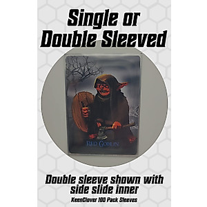 KeenClover Trading Card Sleeves 100 Pack Matte Standard Size, Strong and Thick Pure Jank 66mm x 91mm