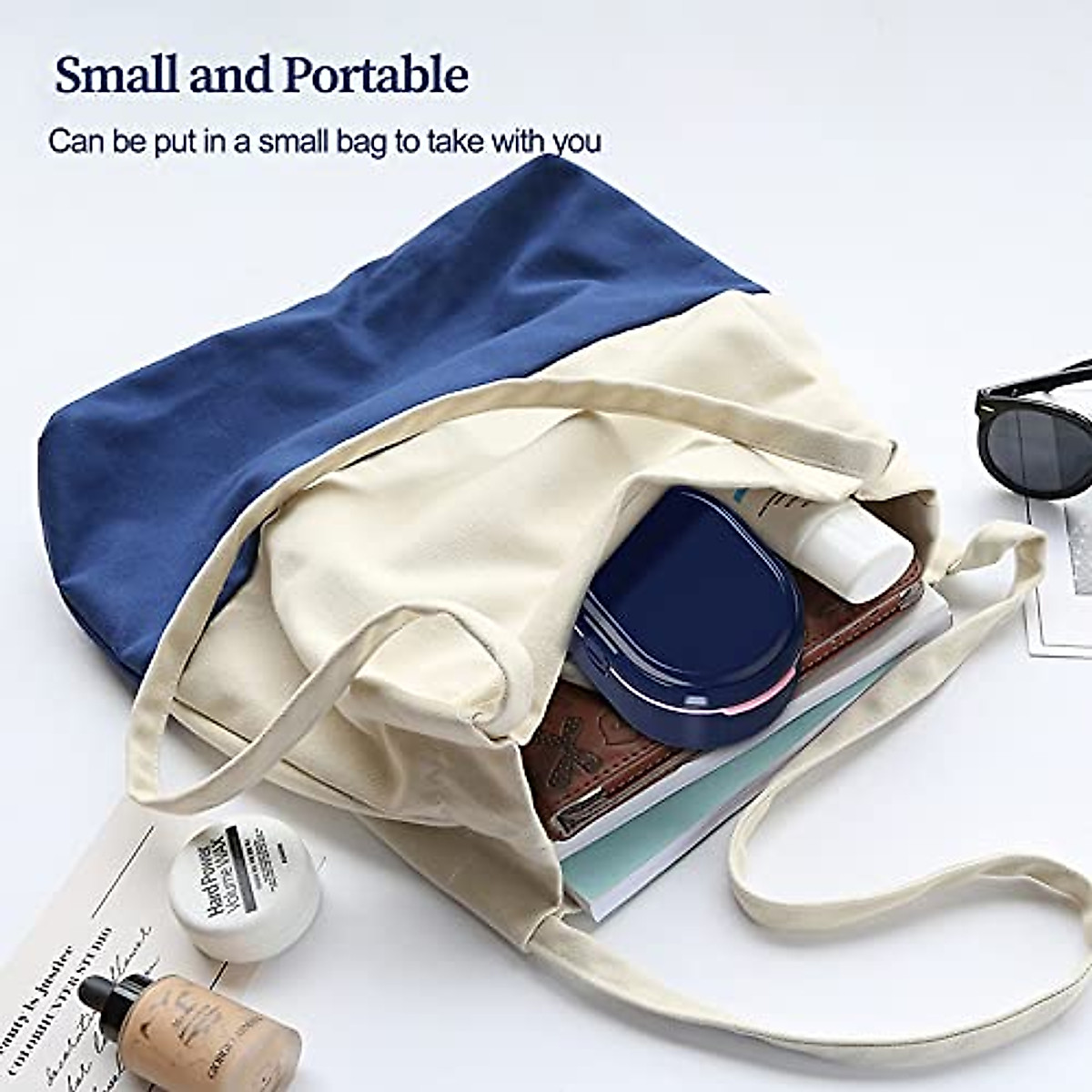 Dentures Case, Denture Bath Case Cup Box Double Layer Dry and Wet Separation Portable False Teeth Container, Denture Cup with Lid for Cleaning Household Office Travel(Blue)