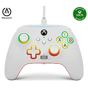 PowerA Spectra Infinity Enhanced Wired Controller for Xbox Series X|S - White (Amazon Exclusive), gamepad, video gaming controller, works with Xbox One and Windows 10/11, officially licensed