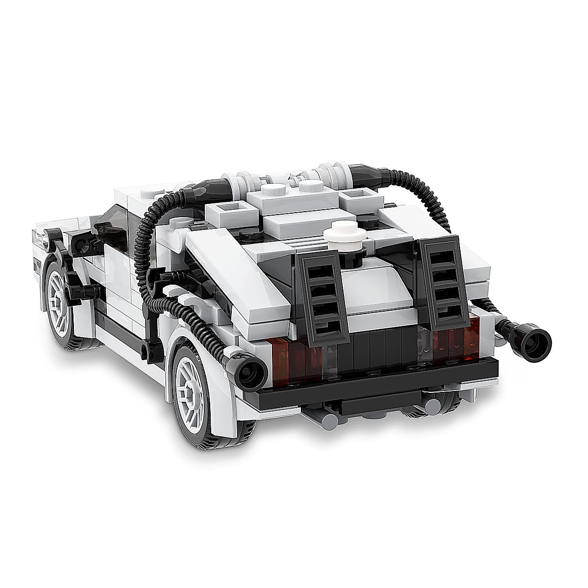 Tenhorses Delorean Time Machine Building Set, Back to Future Building Brick Toys, Classic Movie Model Car in Minifig Scale, Time-Traveling Building Model Toys Gift for Fans and Kids(208 Pieces)