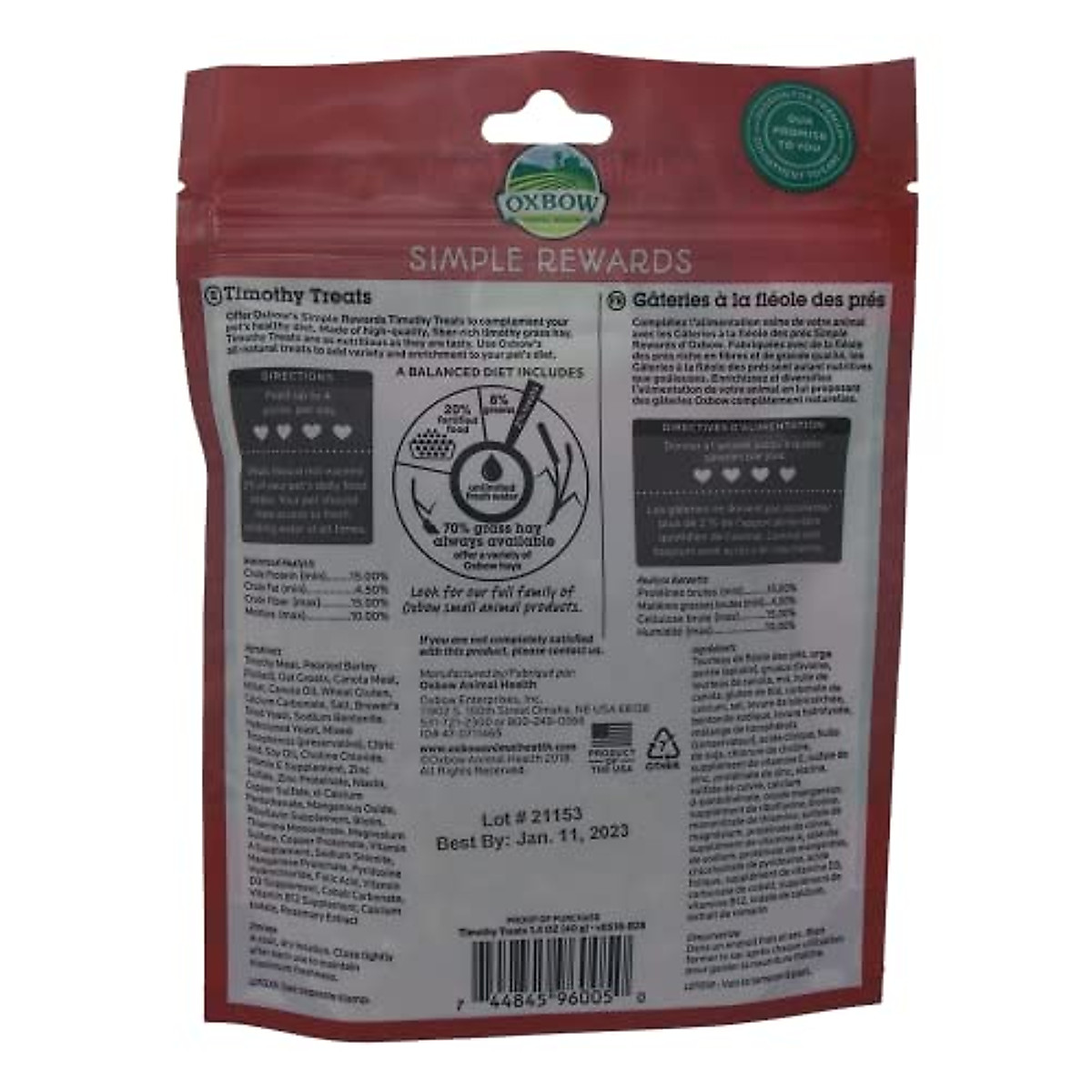 Simple Rewards Small Animal Treats 3 Flavor Variety Bundle (1) Each: Baked Apple Banana, Baked Bell Pepper, Timothy, 1.4-2 Ounces