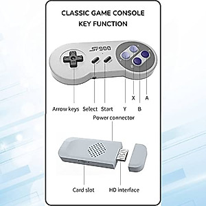Retro Classic Game Console,Video Game System Built-in 926 NES Games with Dual 2.4G Wireless Controllers,16-Bit 4K HDMI Output,Rerto Toys Gifts.