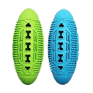 Midas Pet Shop Natural Rubber Dog Toy for All Breed Aggressive Chewer Nearly Indestructible Dog Chew Toys Dog Birthday Toy Dog Toothbrush Interactive Tough Durable Dog Ball Dog Football (Green)