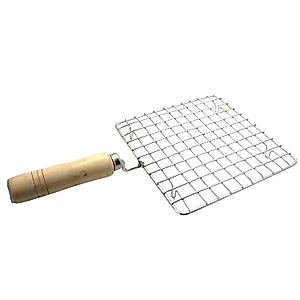 WhopperIndia Large Stainless Steel Multi-Functional Wire Steaming Cooling and Baking Barbecue Rack, Square Roti Grill, Papad Grill, Roti Jali, Chapati Grill