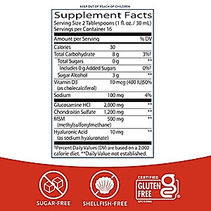 Nature's Way Joint Movement Glucosamine Fast Absorbing Liquid, 16 Day Supply, 16 Oz, Berry Flavor